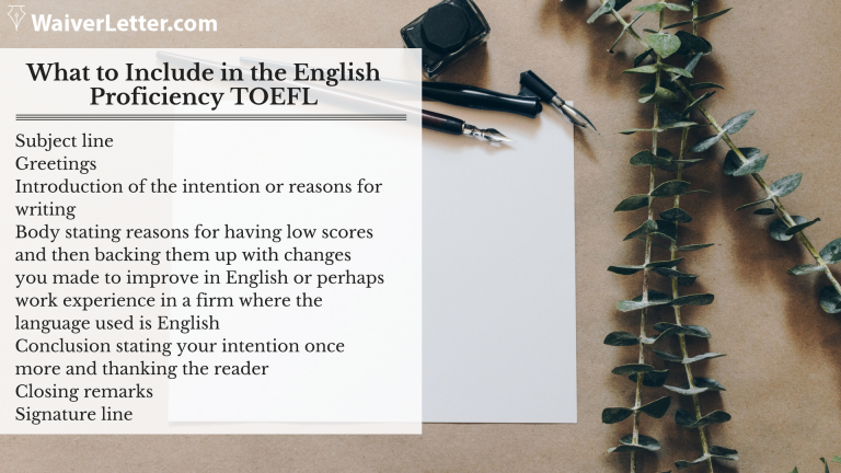 Check Our Inspiring & Reliable English Waiver Letter Sample