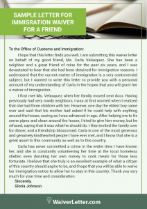 How to Write an Immigration Waiver Letter | Free Samples