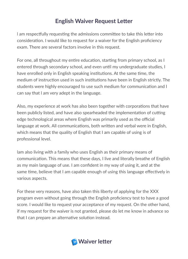 How To Write An Immigration Waiver Letter Free Samples